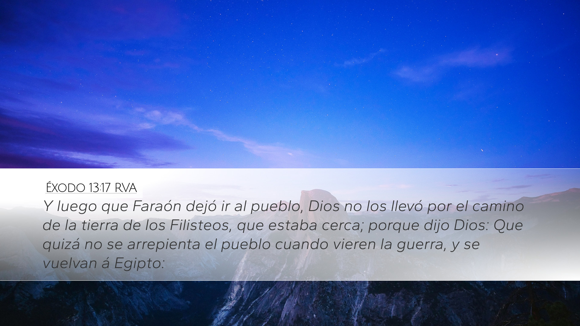 Éxodo 13:17 RVA Desktop Wallpaper - Y luego que Faraón dejó ir al ...
