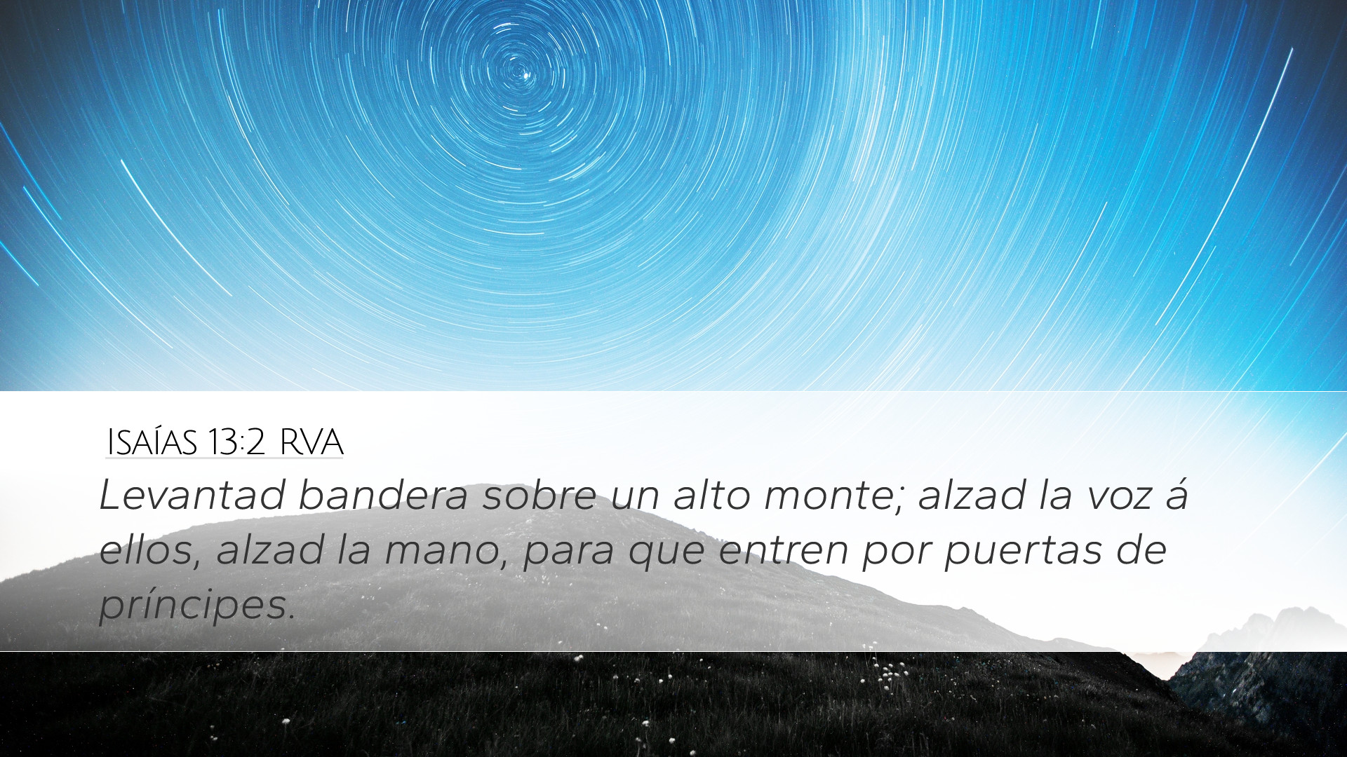 Isaías 13:2 RVA Desktop Wallpaper - Levantad bandera sobre un alto ...