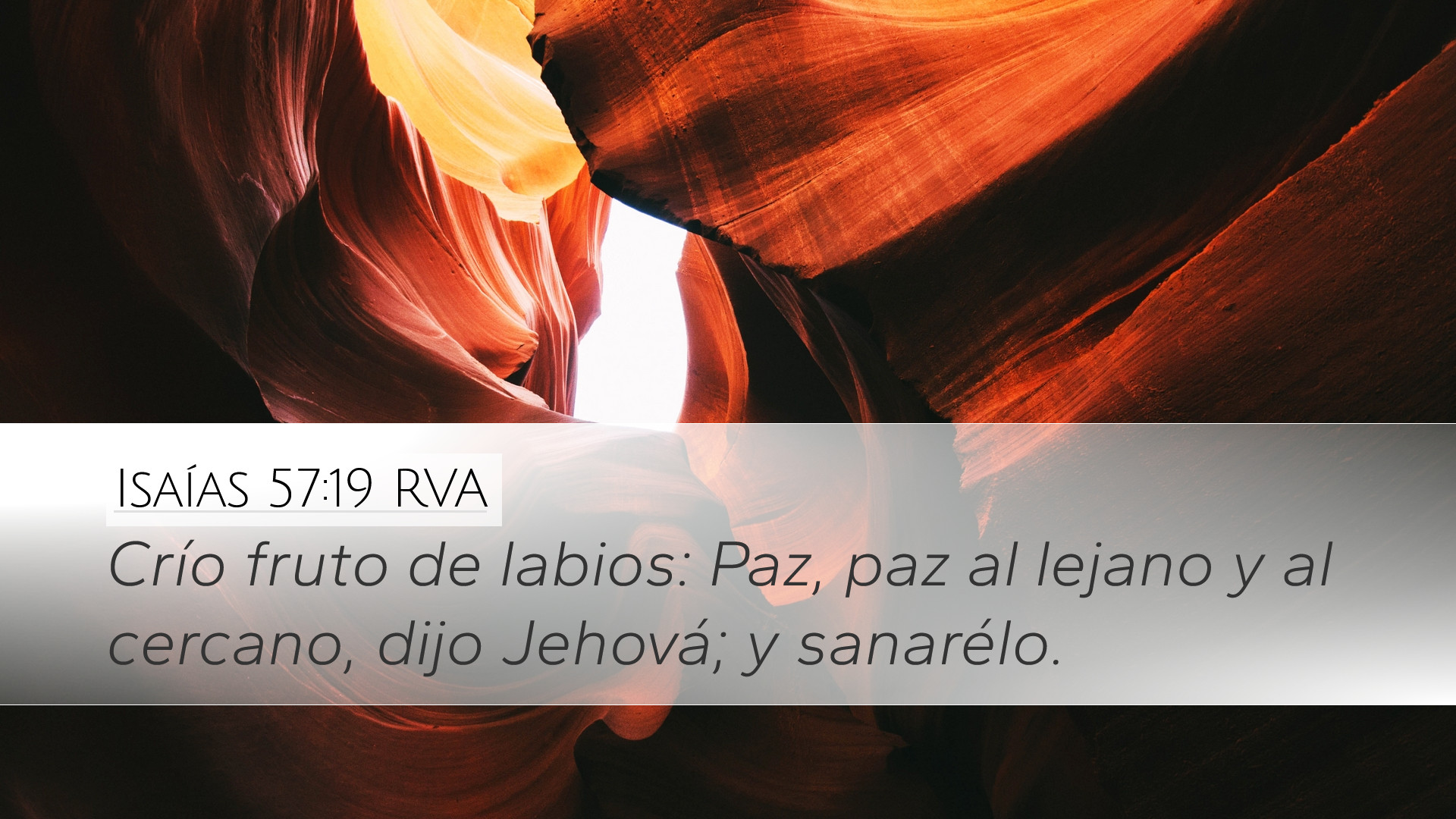 Isaías 57:19 RVA Desktop Wallpaper - Crío fruto de labios: Paz, paz al ...