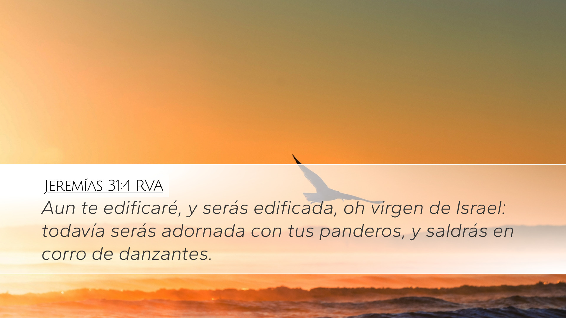 Jeremías 31:4 RVA Desktop Wallpaper - Aun te edificaré, y serás ...