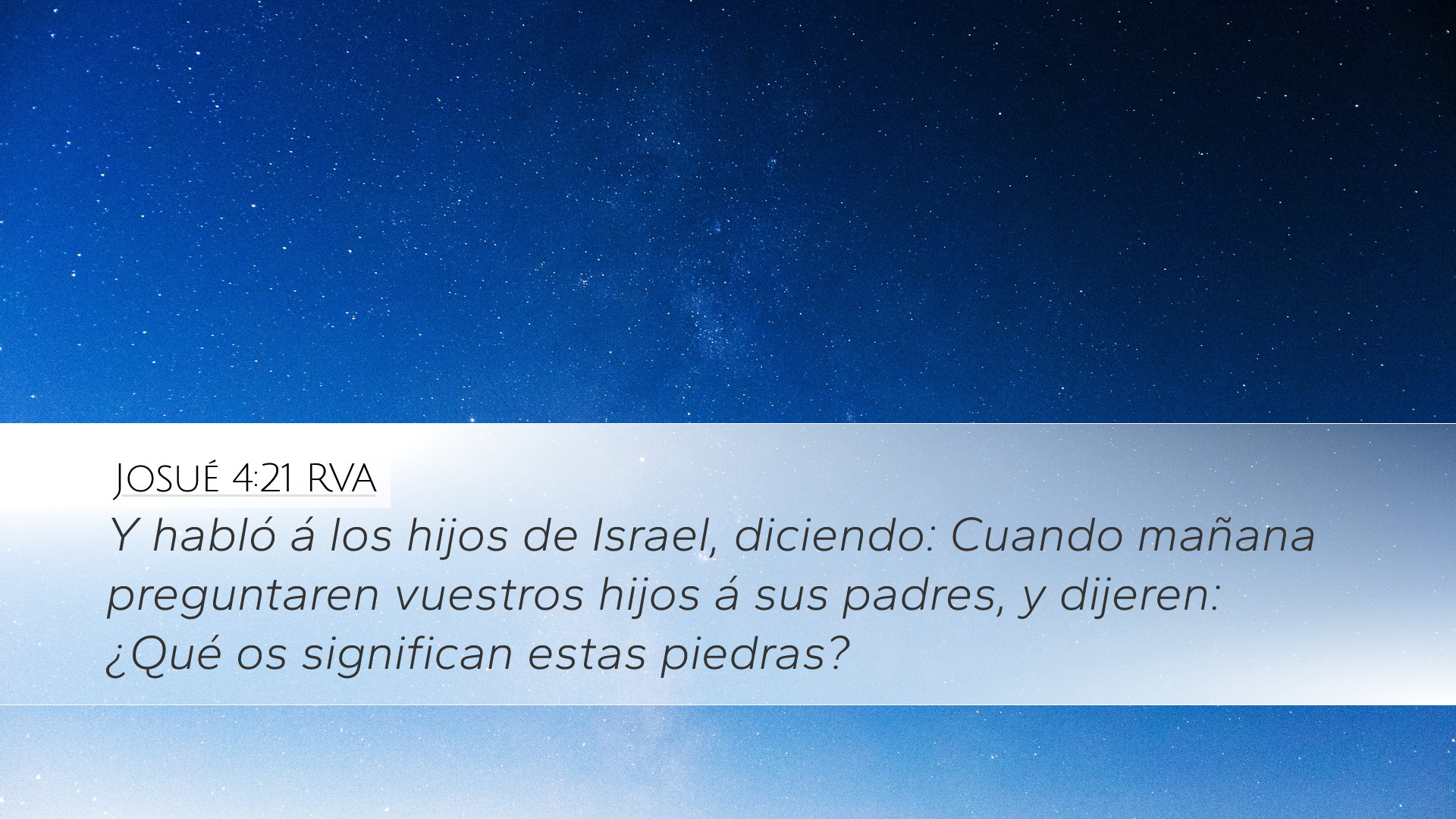 Josué 4:21 RVA Desktop Wallpaper - Y habló á los hijos de Israel ...