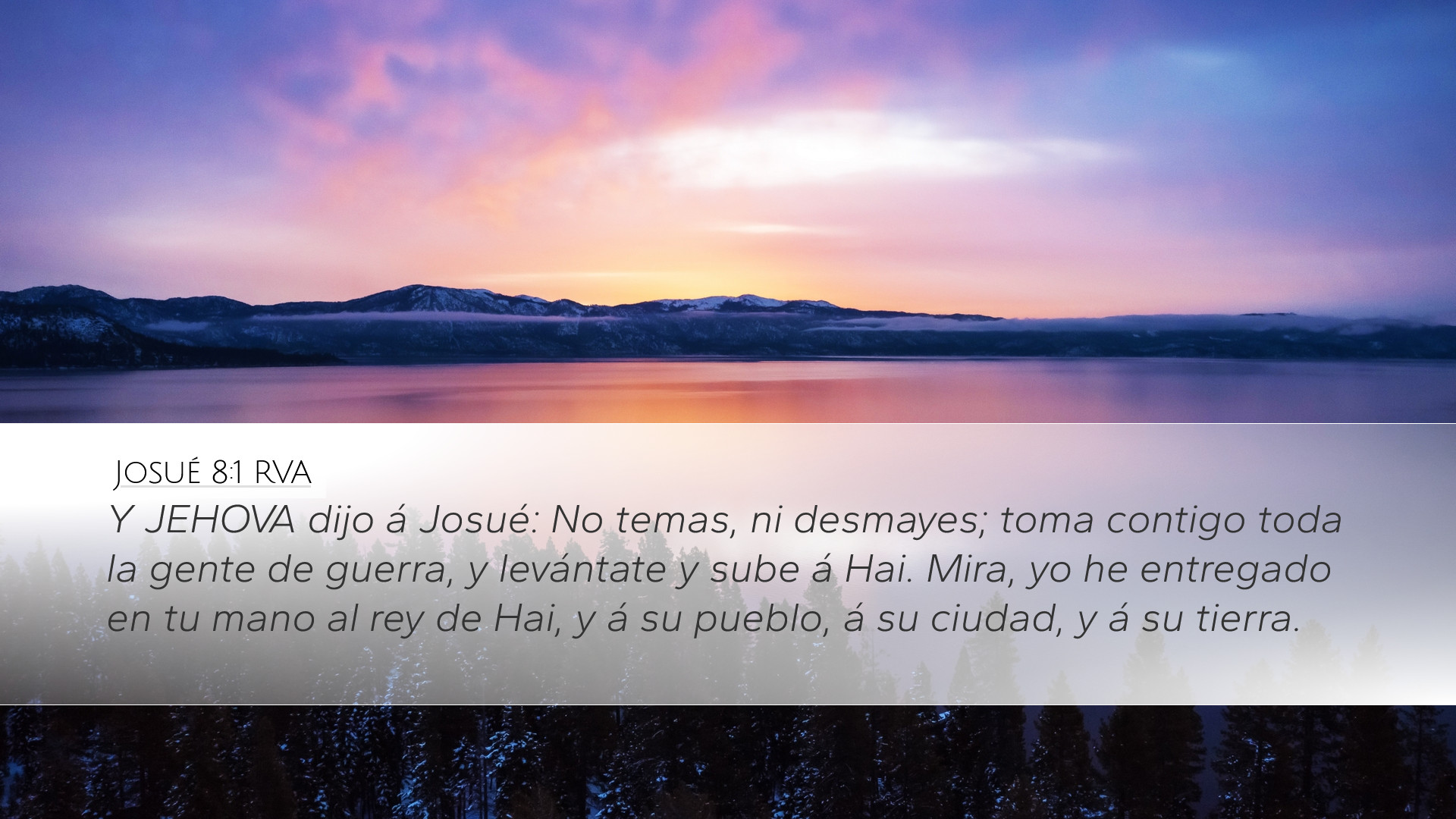 Josué 8:1 RVA Desktop Wallpaper - Y JEHOVA dijo á Josué: No temas, ni ...