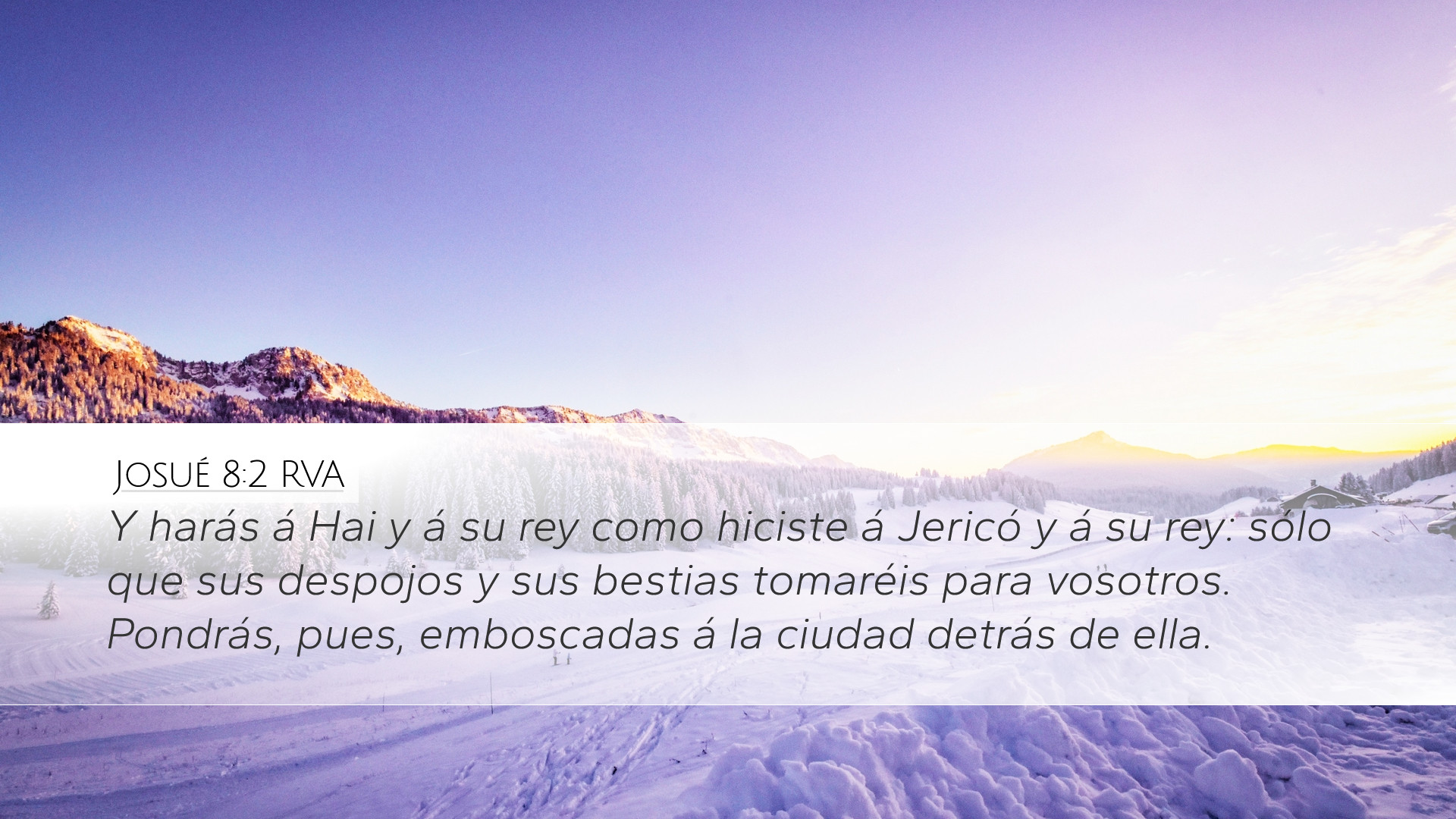 Josué 8:2 RVA Desktop Wallpaper - Y harás á Hai y á su rey como hiciste á