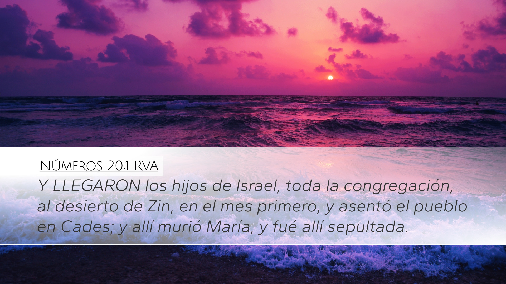 Números 20:1 RVA Desktop Wallpaper - Y LLEGARON los hijos de Israel ...