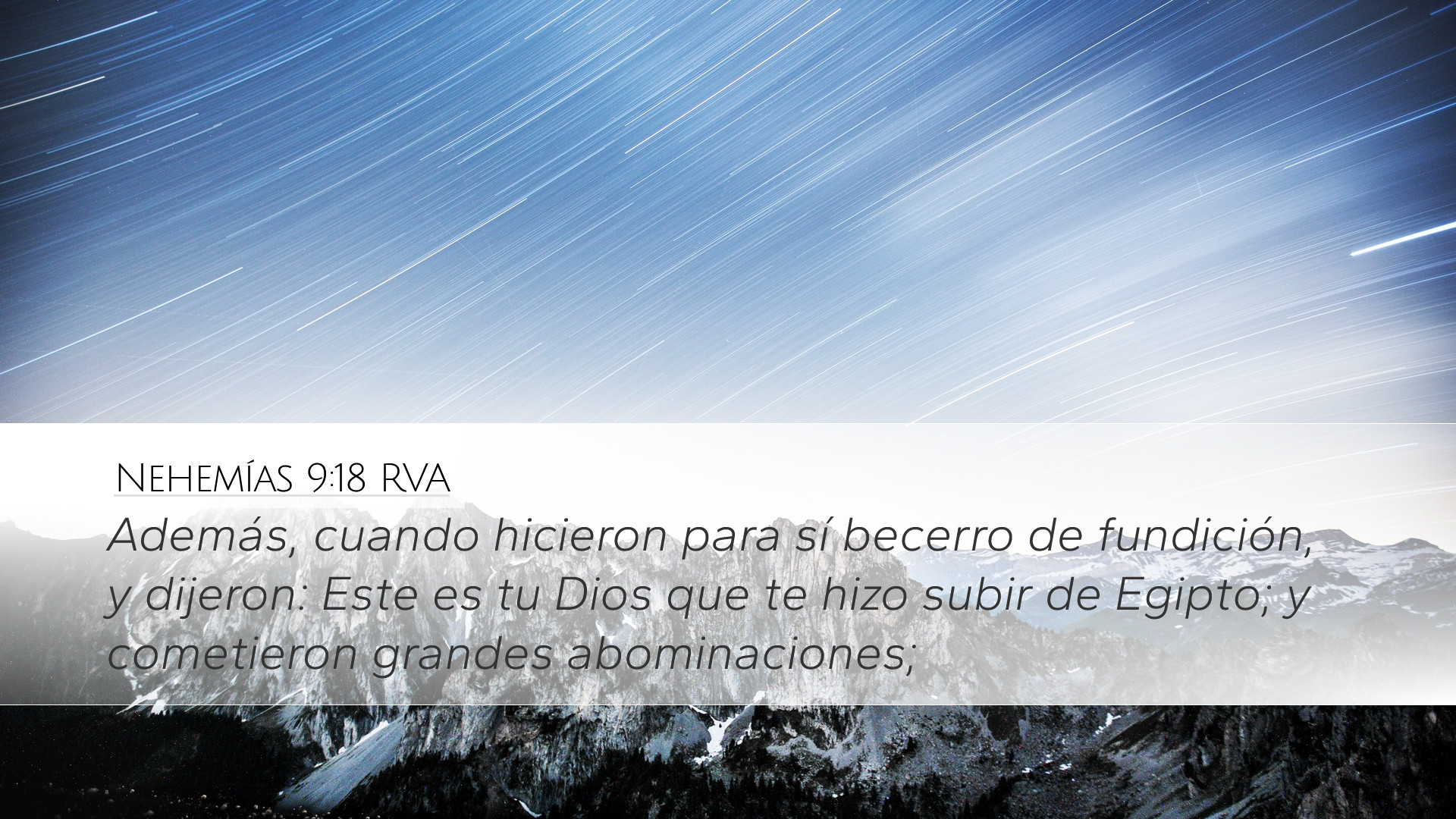 Nehemías 9:18 RVA Desktop Wallpaper - Además, cuando hicieron para sí ...