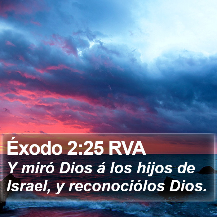 Éxodo 2:25 RVA - Y miró Dios á los hijos de Israel, y