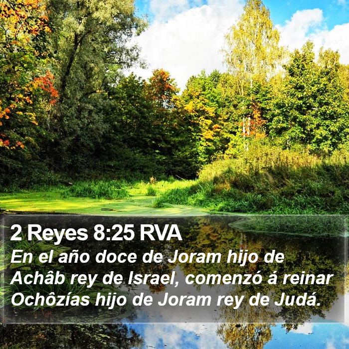 2 Reyes 8:25 RVA - En el año doce de Joram hijo de Achâb rey de