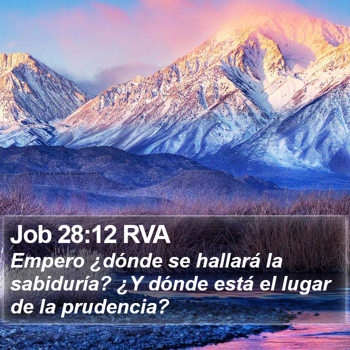 Job 28:12 RVA - Empero ¿dónde se hallará la sabiduría? ¿Y