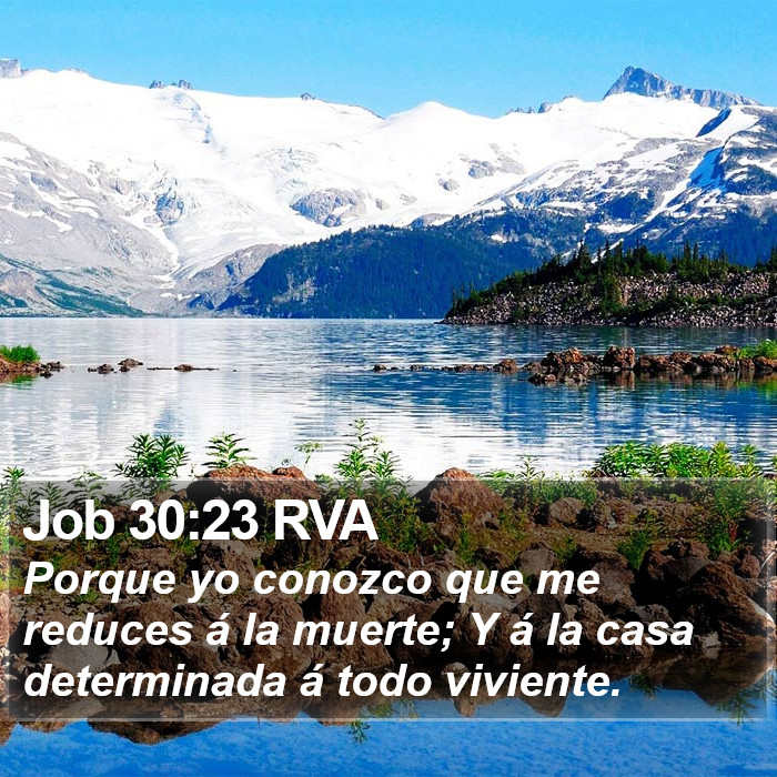 Job 30:23 RVA - Porque yo conozco que me reduces á la muerte; Y