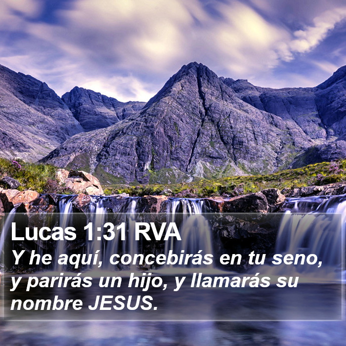 Lucas 1:31 RVA - Y he aquí, concebirás en tu seno, y parirás un