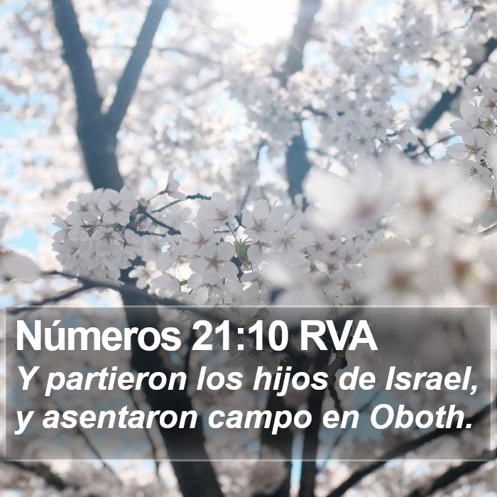 Números 21:10 RVA - Y partieron los hijos de Israel, y asentaron