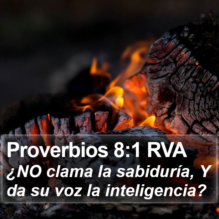 Proverbios 8:1 RVA - ¿NO clama la sabiduría, Y da su voz la