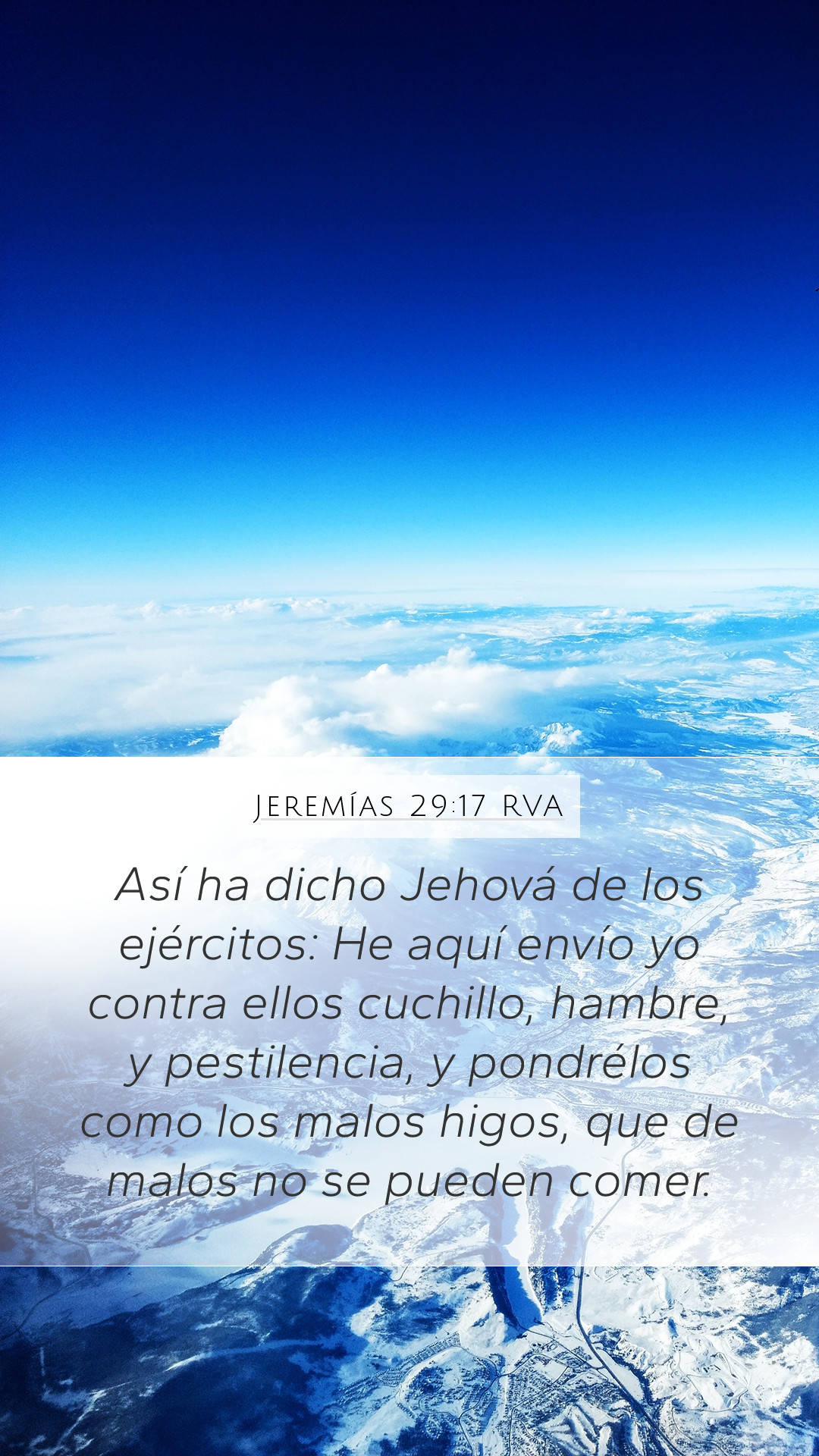 Jeremías 29:17 RVA Mobile Phone Wallpaper - Así ha dicho Jehová de los ...